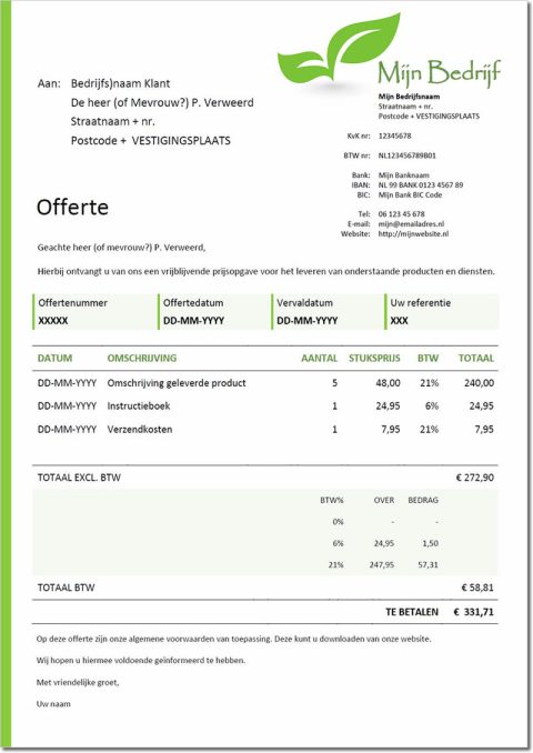 Welke soorten offertes zijn er? Vergelijk 3 voorbeelden