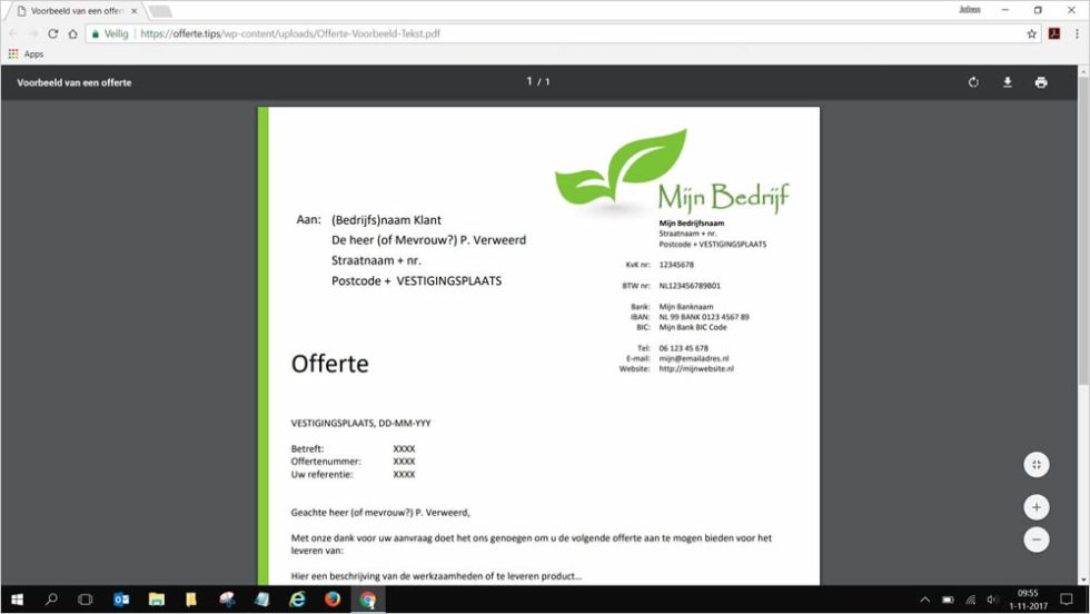 PDF offerte maken? Tips en 2 voorbeelden PDF offerte